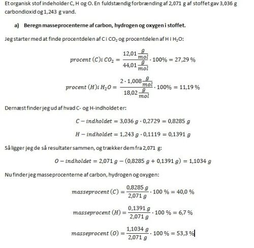 Hjælp til kemi! - Empirisk formel - Opslag, billeder og video - Heste ...